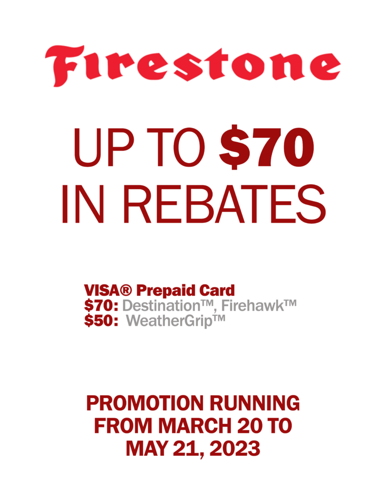 Firestone Spring 2023 Rebate - Automotion
